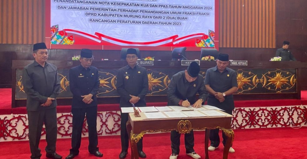 Dewan dan Pemkab Murung Raya Nota Kesepakatan KUA dan PPAS 2024 - Forum Hukum